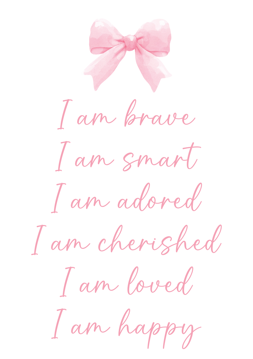 Bow Affirmations Canvas Print – Ma Petite