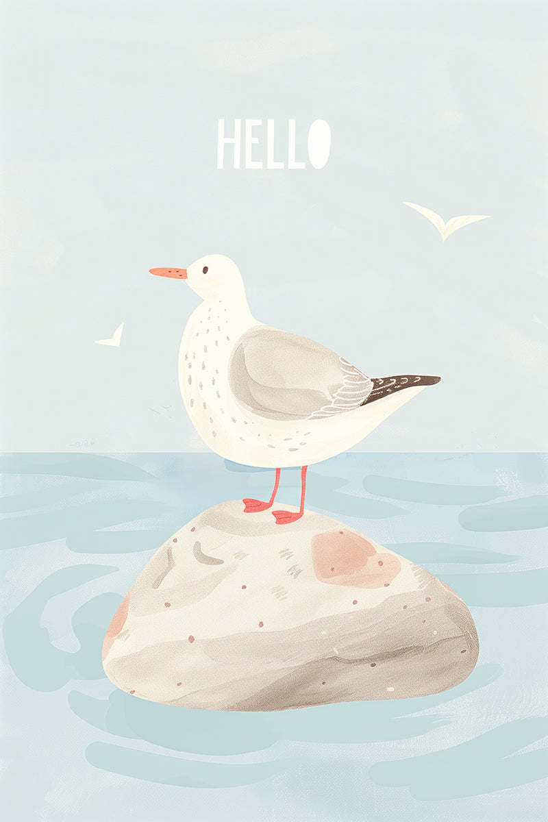 Hello Seagull Canvas Print – Ma Petite