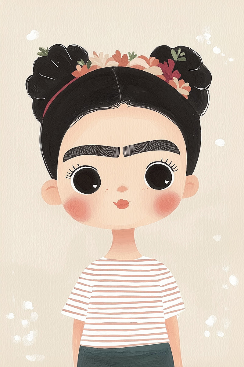 Little Frida 1 Wall Art Print | Wall Art For Children's Rooms | Wall ...