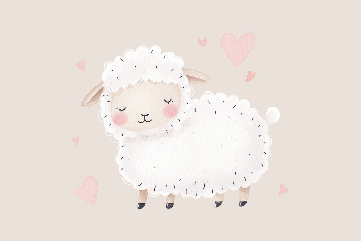 Lovely Sheep Wall Art Print | Wall Art For Children's Rooms | Wall Art ...