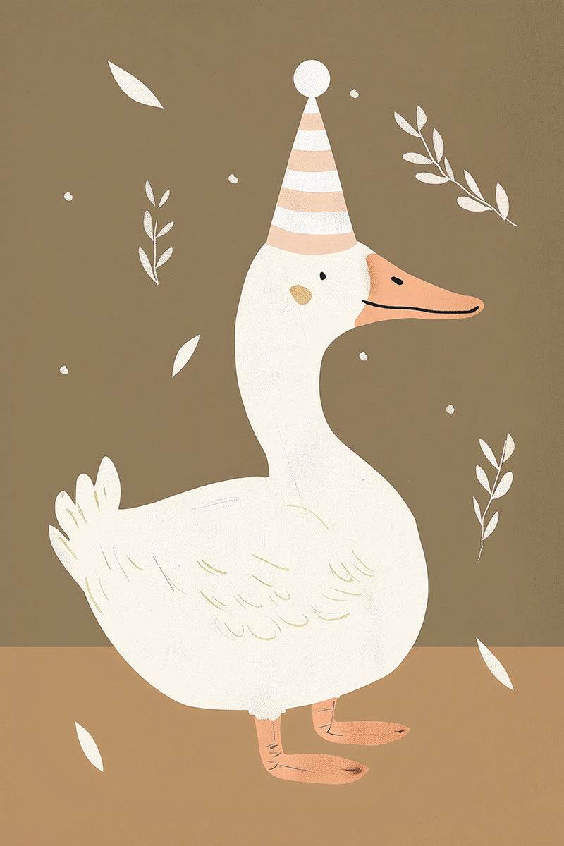 Party Goose Wall Art Print | Wall Art For Children's Rooms | Wall Art ...