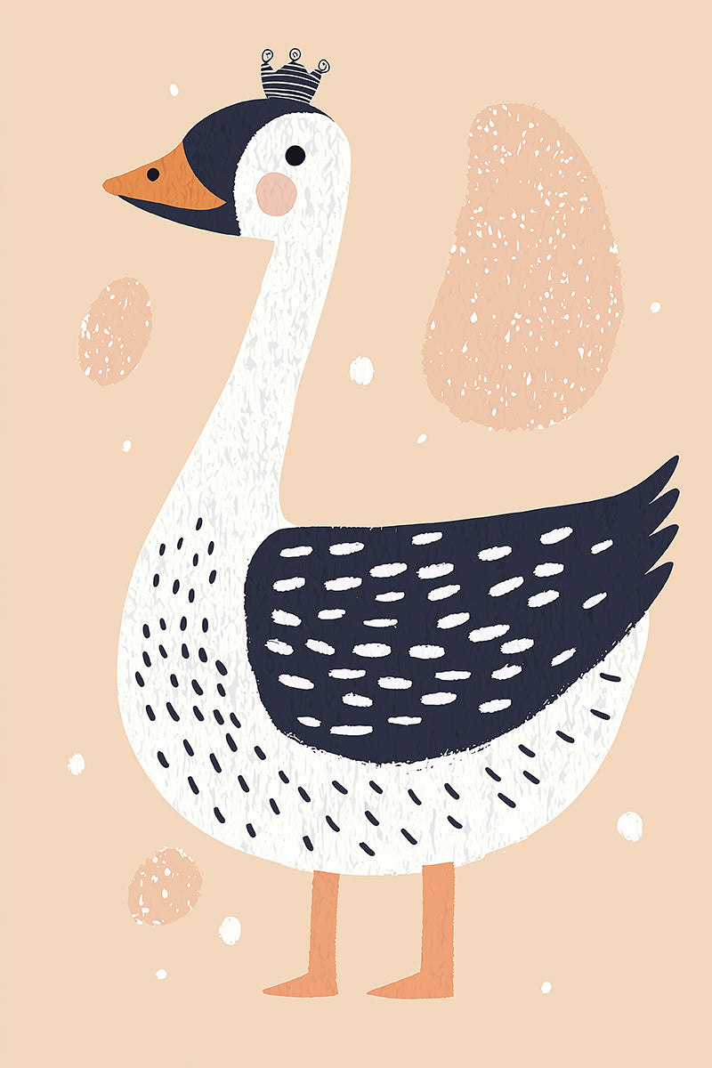 Royal Goose Wall Art Print | Wall Art For Children's Rooms | Wall Art ...