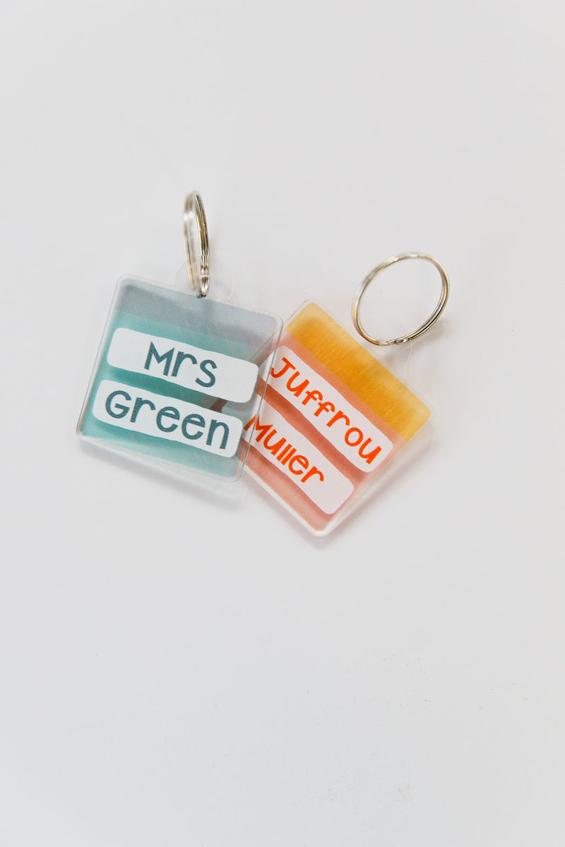 Acrylic Key Ring - Custom Key Ring - Teacher Key Ring – Ma Petite
