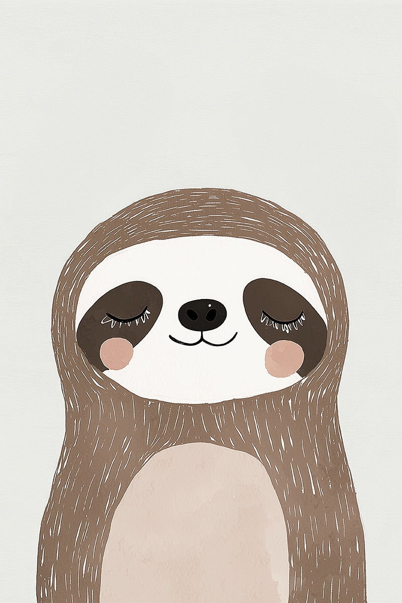 Sleeping Sloth Canvas Print – Ma Petite