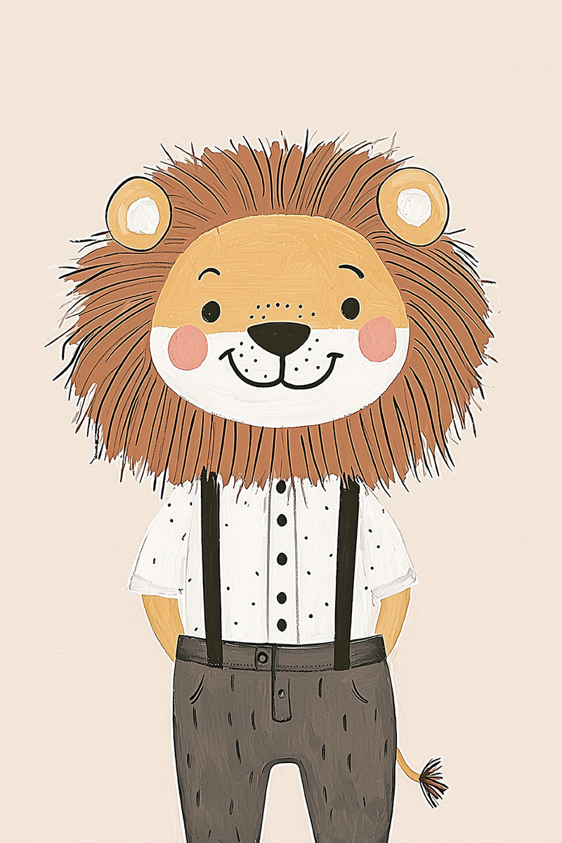 Smart Lion Canvas Print – Ma Petite