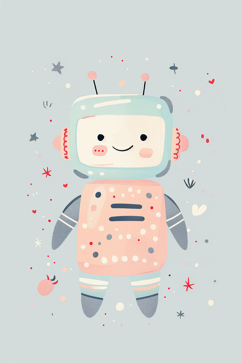Sparkle Robot Canvas Print – Ma Petite
