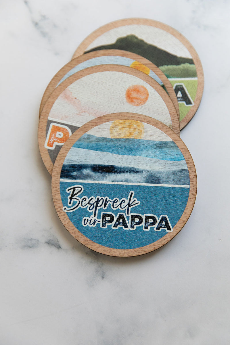 Four Wooden Coasters "SA landscapes" - AFRIKAANS – Ma Petite