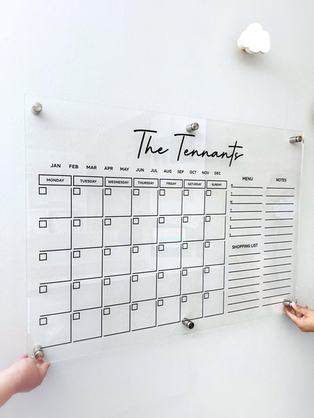 Acrylic Monthly Calendar - Modern Classic - Ma Petite