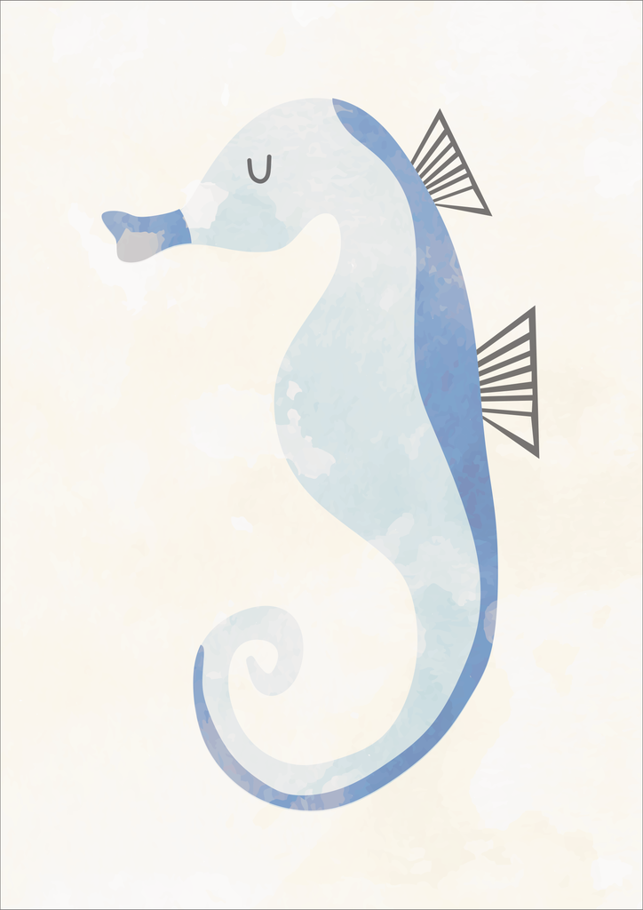 Ocean Seahorse - Wall Art Print – Ma Petite