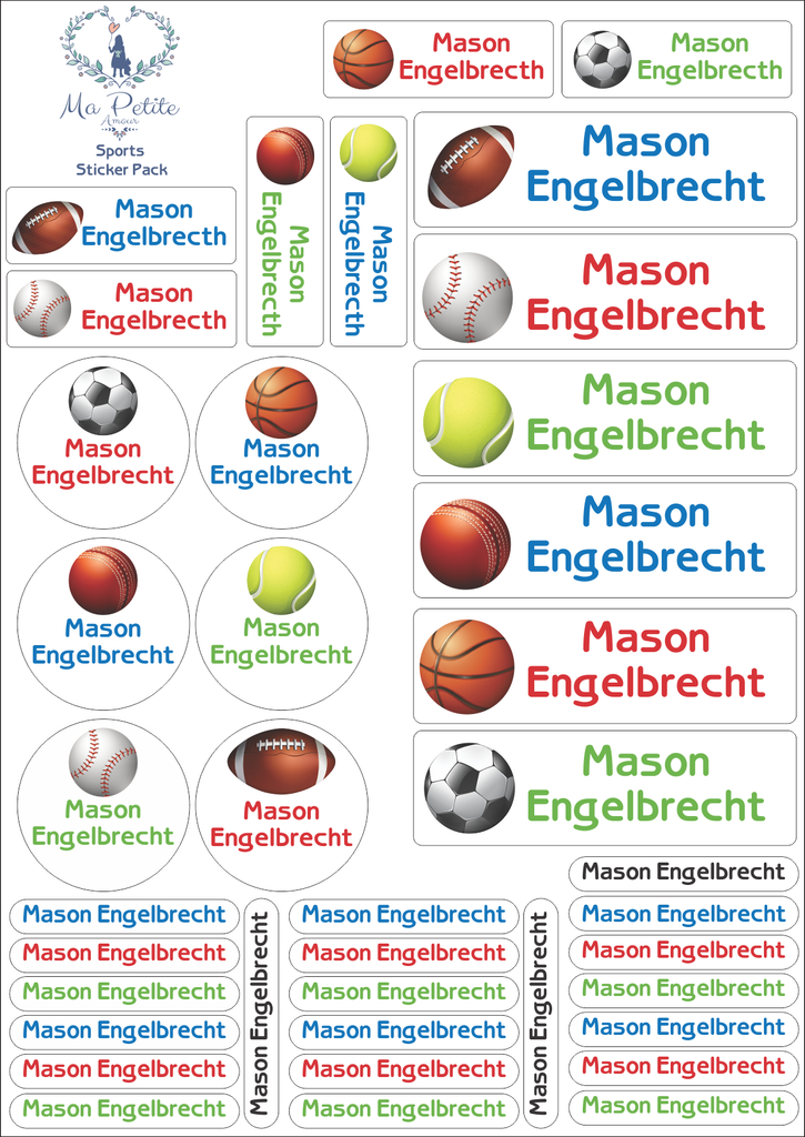 School labels : Sports - Ma Petite