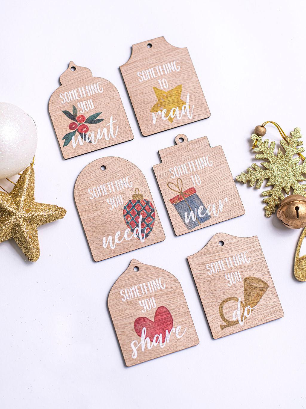 Wooden Gift Tags (Pack of 6 - Printed) – Ma Petite