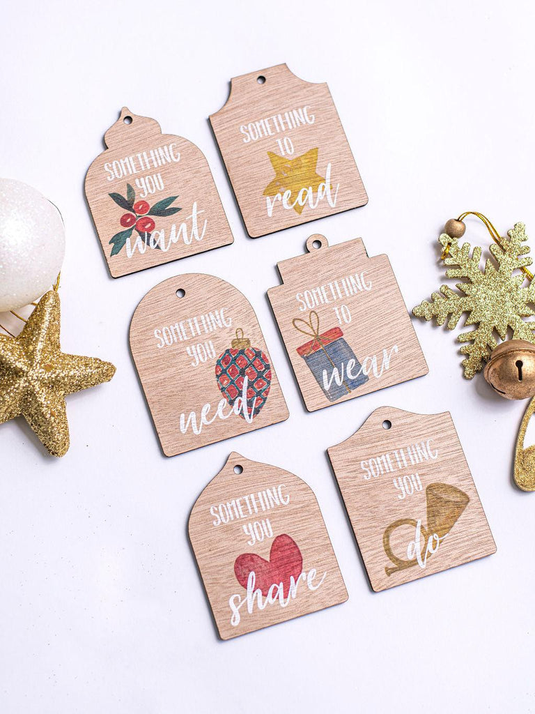 Wooden Gift Tags (Pack of 6 - Printed - Ma Petite
